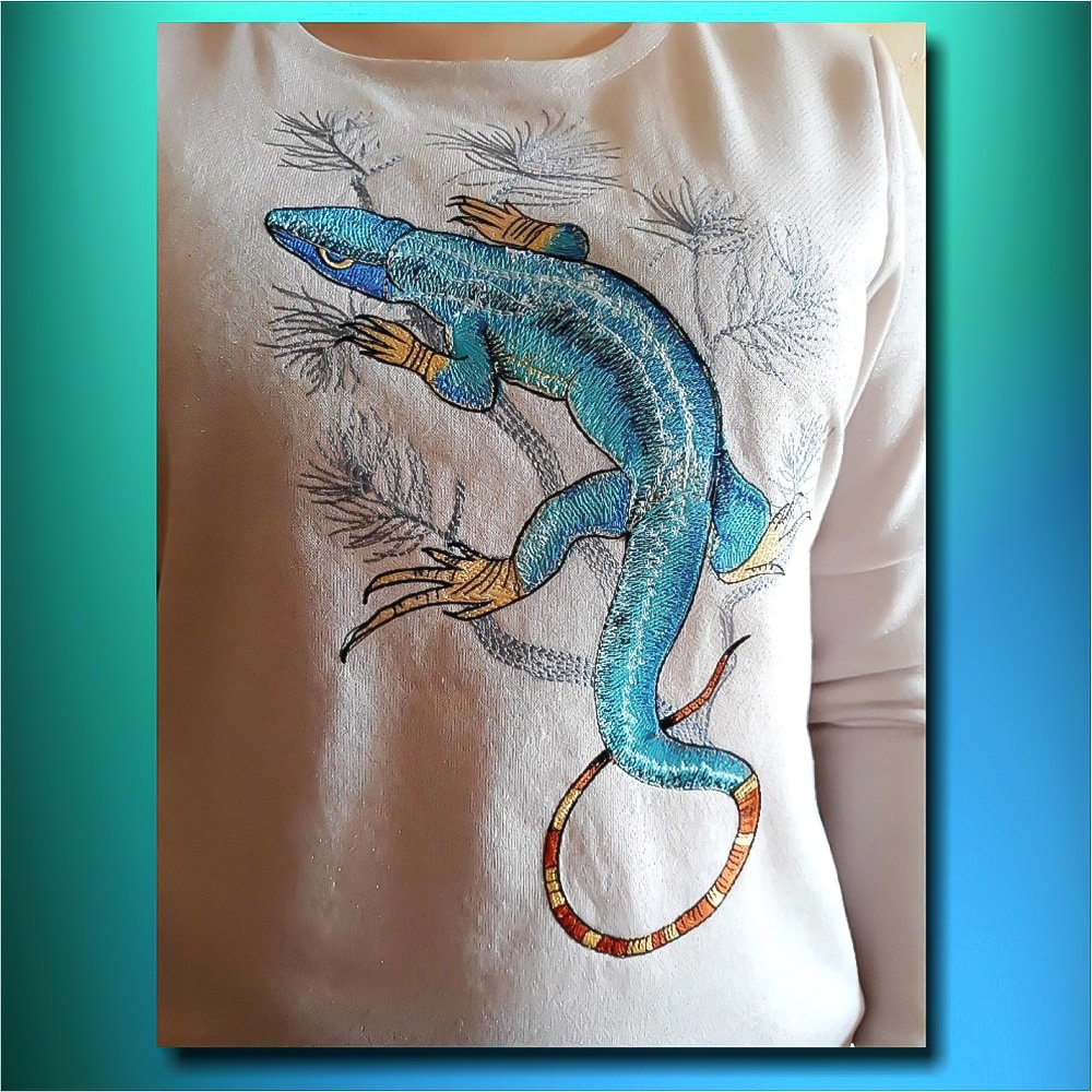 Lizard Dragon Machine Embroidery Designs Instant Download 3 - Etsy
