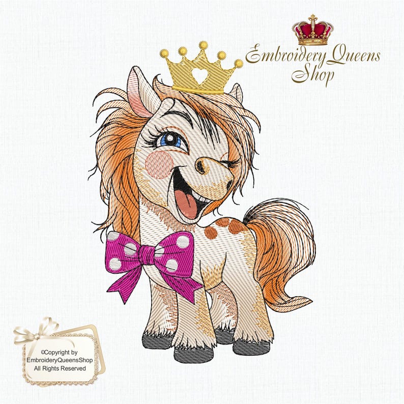 Baby Horse Pony Machine Embroidery Design 3 Sizes to Download Farm ...
