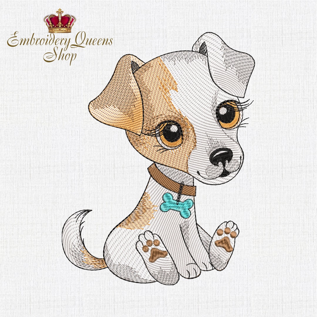 Baby Jack Russel Terrier Puppy Dog Machine Embroidery Designs Instant ...