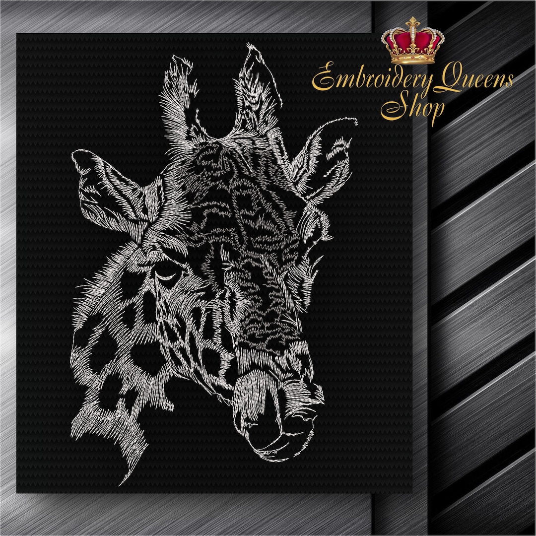Cute Giraffe Machine Embroidery Design 6 Sizes to Download. Fit 6x9 ...