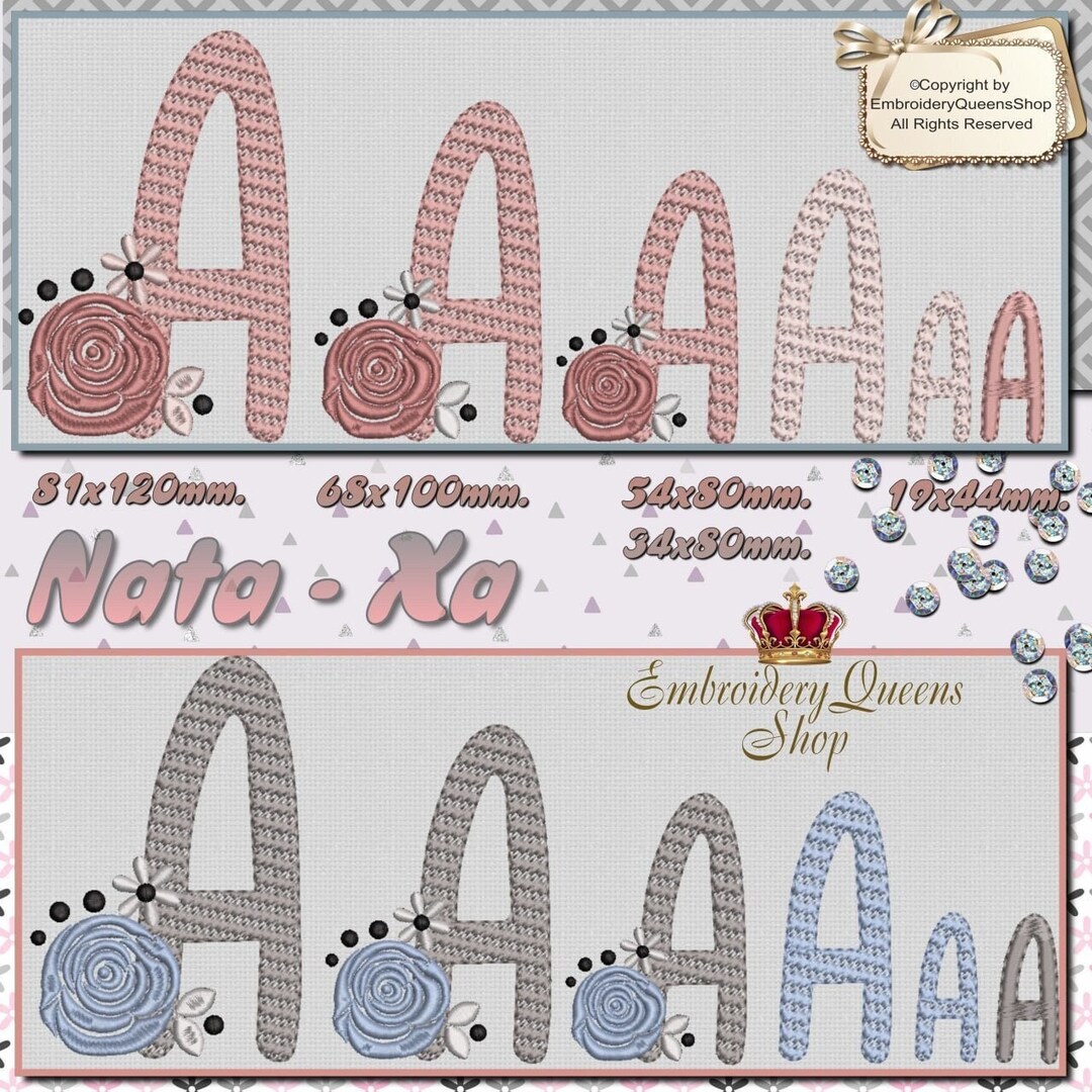 Letter A Machine Embroidery Design 6 Sizes Download Fantasy Nursery ...