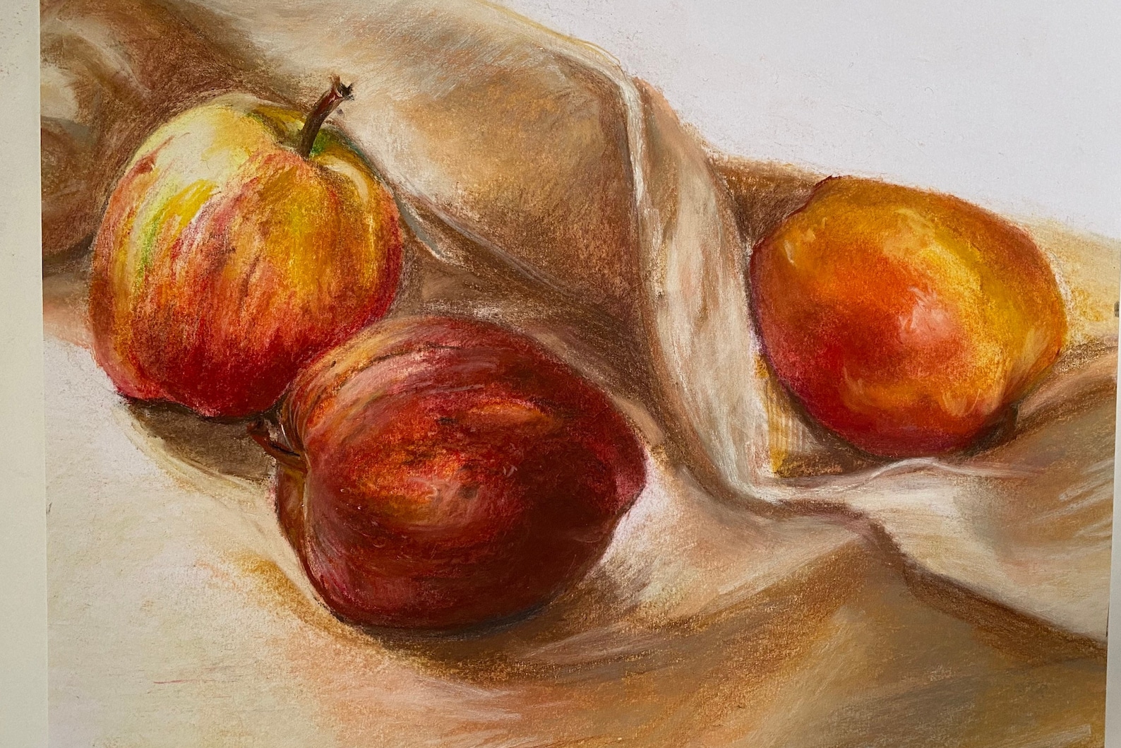 Soft Pastel Artwork, Still Life With Apples, Original Wall Art Gallery ...