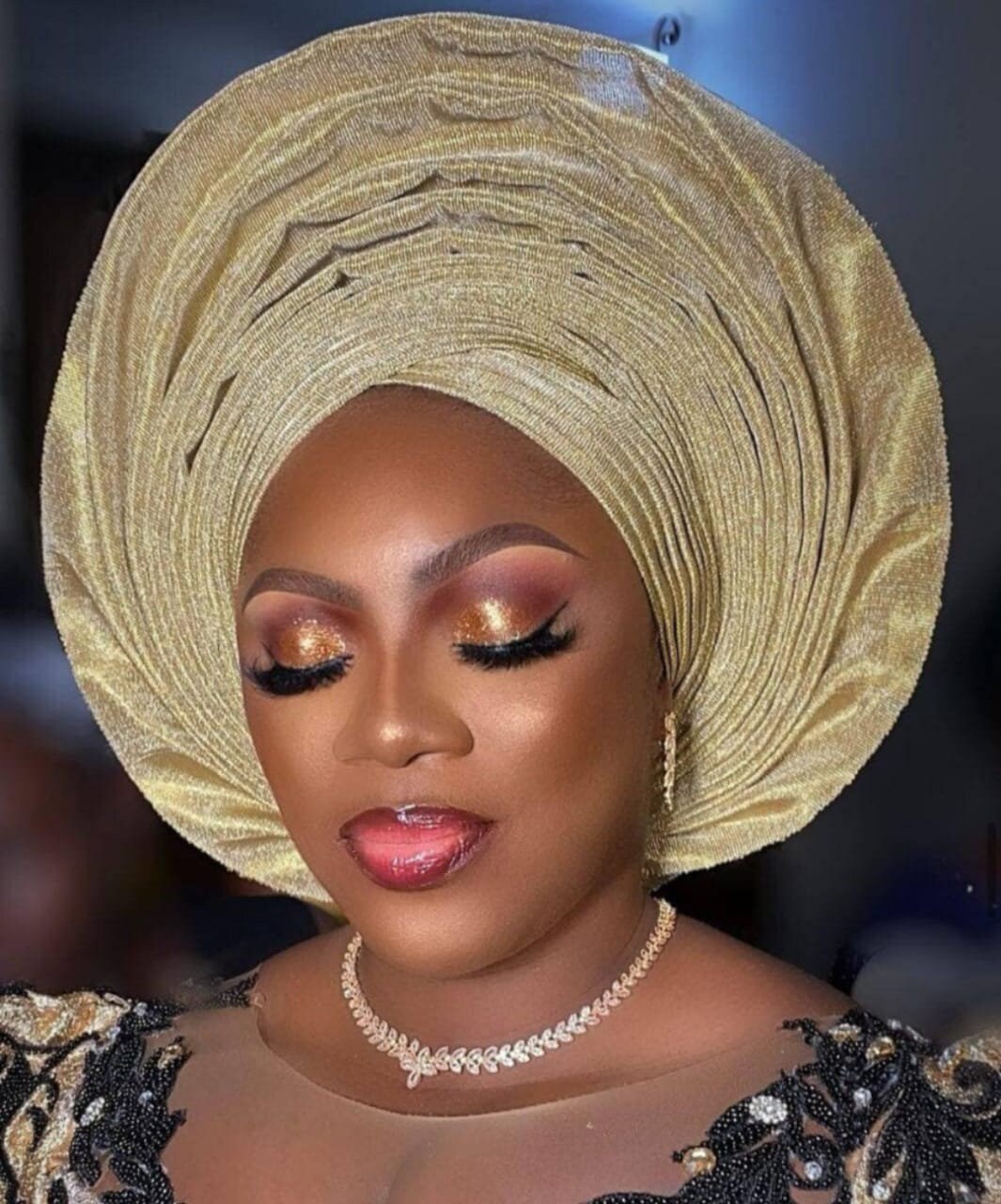 African Gele Ofi for Women, Nigerian Traditional Bridal Aso Oke Hats ...
