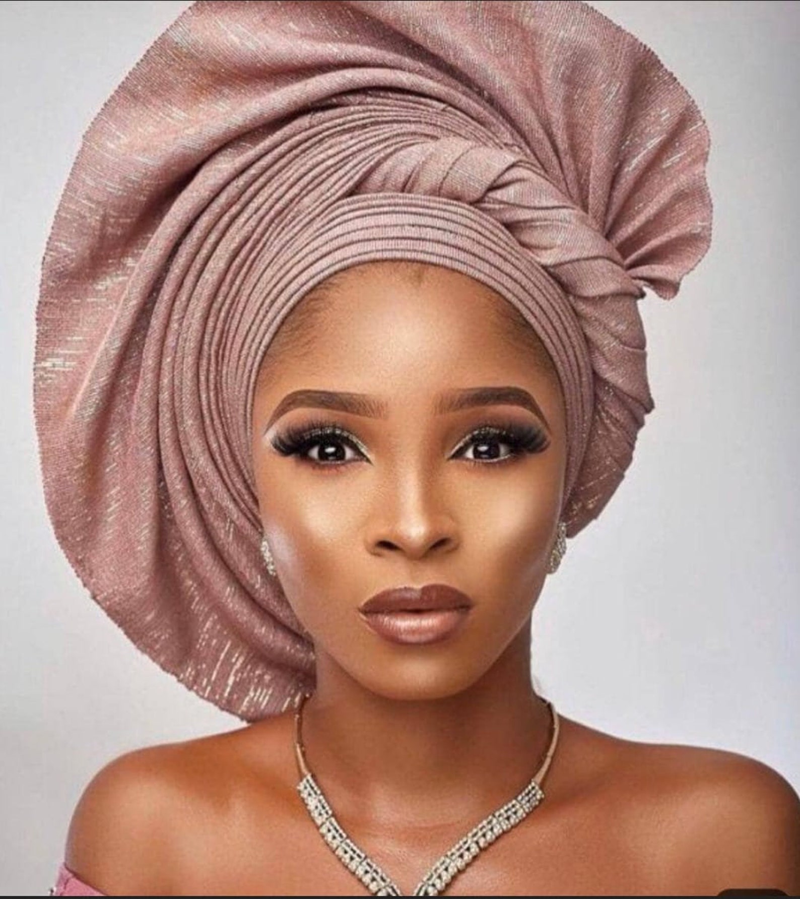 African Gele Ofi for Women, Nigerian Traditional Bridal Aso Oke Hats ...