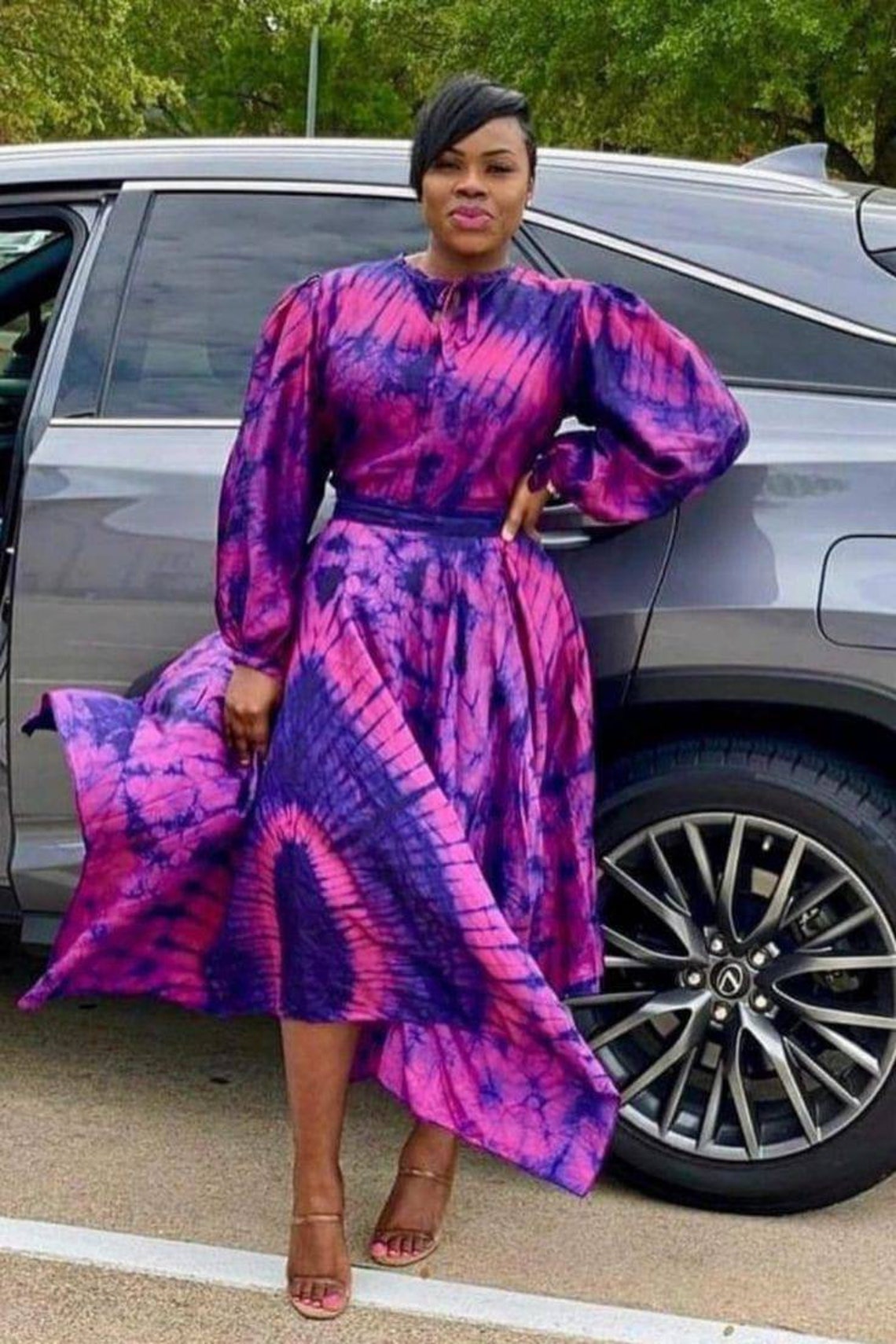 Adire Gown Styles, Adire Styles for Women, Adire Kaftan Styles, Adire ...