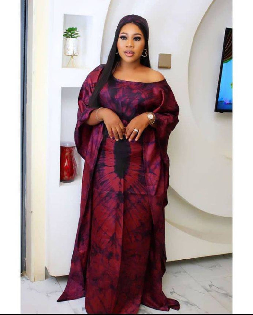 Adire Gown Styles, Adire Styles for Women, Adire Kaftan Styles, Adire ...