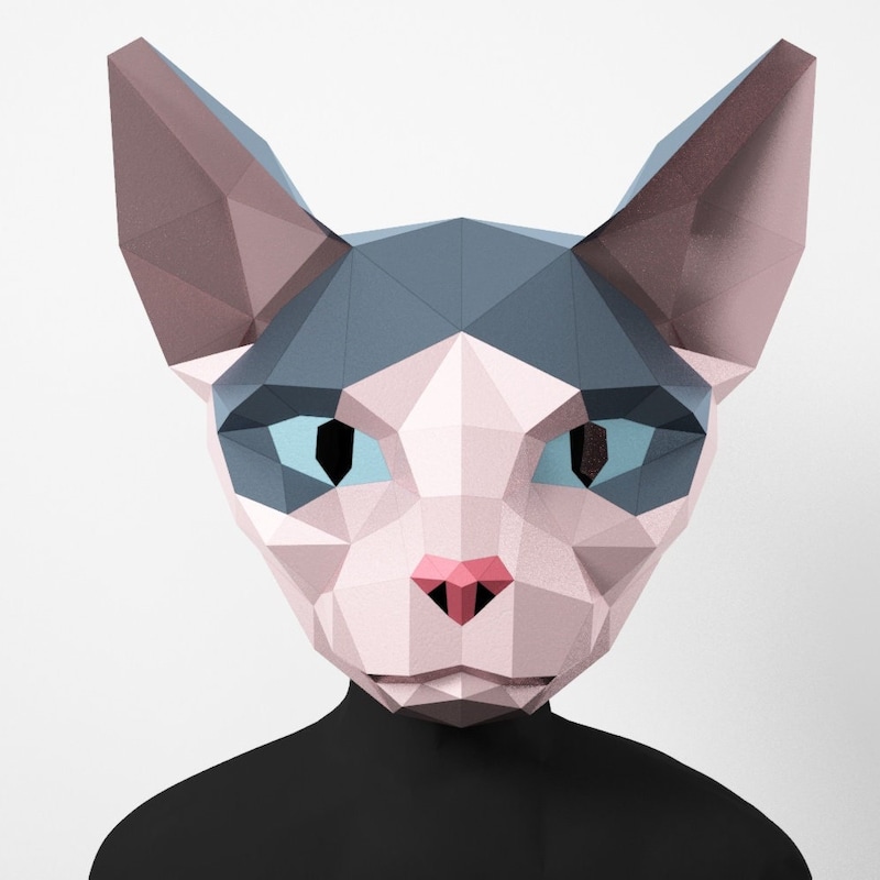 Cat Mask - Etsy