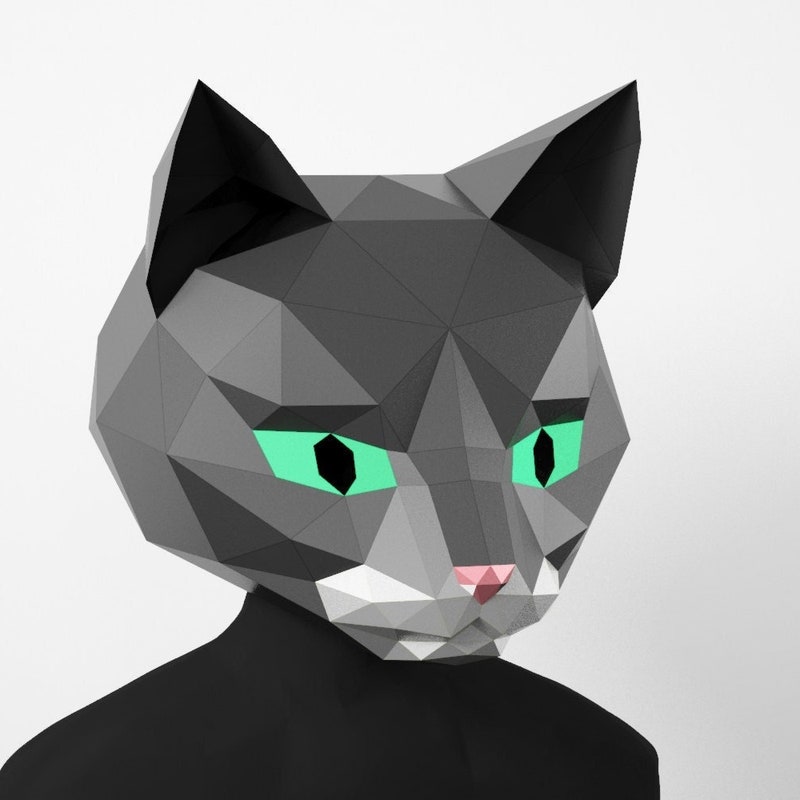 Origami Cat Mask - Etsy UK