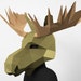 Elk Mask, Moose Mask, Kid Costume, Animal Mask, Moose Gift, Low Poly ...