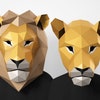 Gorilla Mask DIY, Low Poly Mask Gorilla, Paper Craft Mask Gorilla, Pdf ...