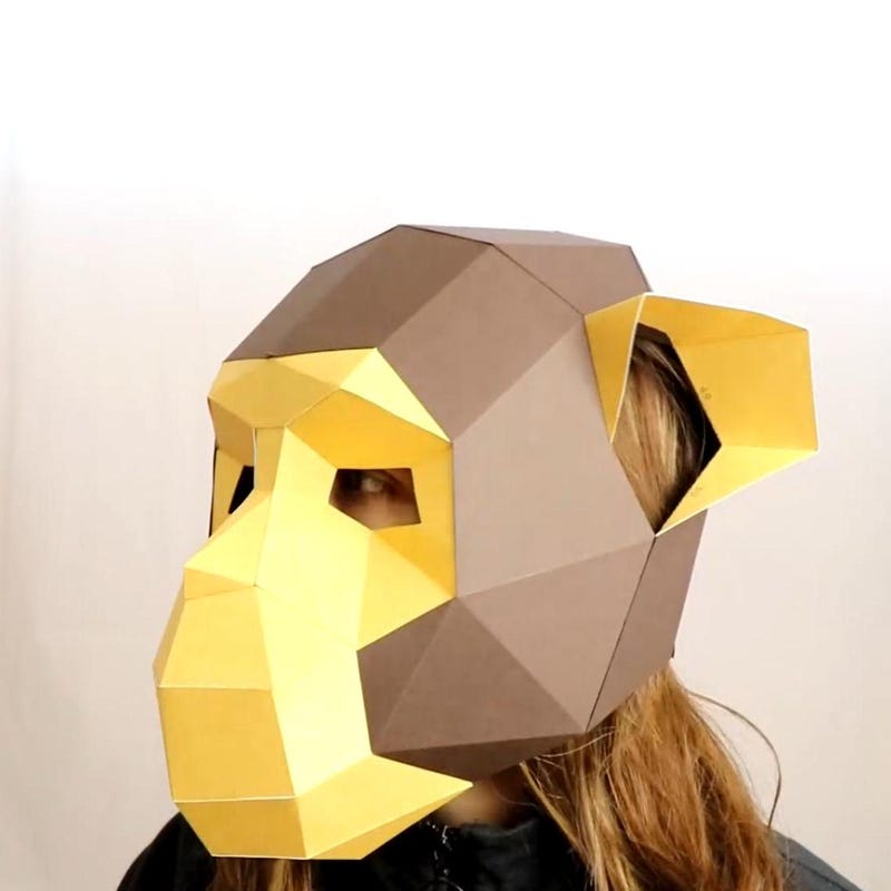 Monkey Mask - Etsy