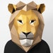 Lion Mask Papercraft PDF Template, DIY Low Poly Mask, Lion King, Lion ...