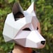Wolf Mask, Low Poly Wolf, DIY Paper Craft Mask Wolf, PDF Template for ...