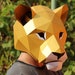 Lioness Mask Low Poly, DIY Paper Craft Mask Lioness, PDF Template for ...