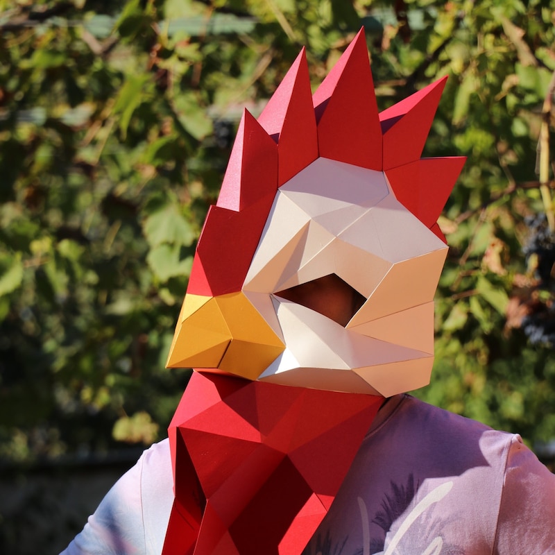 Rooster Mask - Etsy