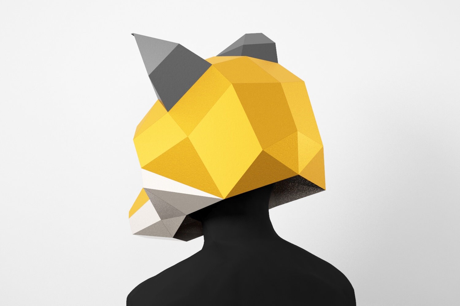 Fox Mask DIY Low Poly Mask Paper Craft Mask Pdf Template 3D - Etsy Canada