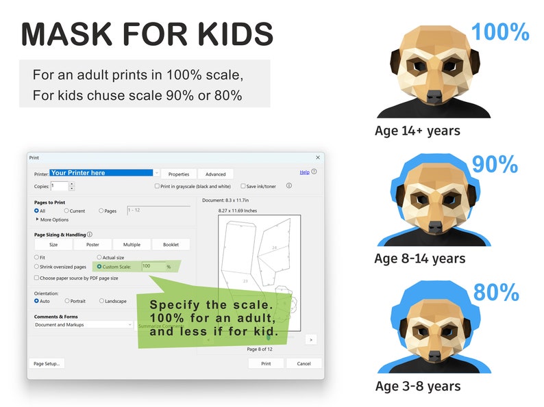 DIY Predator Mask: Low Poly Papercraft Halloween Costume (PDF Pattern ...