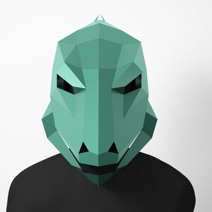 Iguana Mask Low Poly, Digital Template, Papercraft Reptile Masks - Etsy