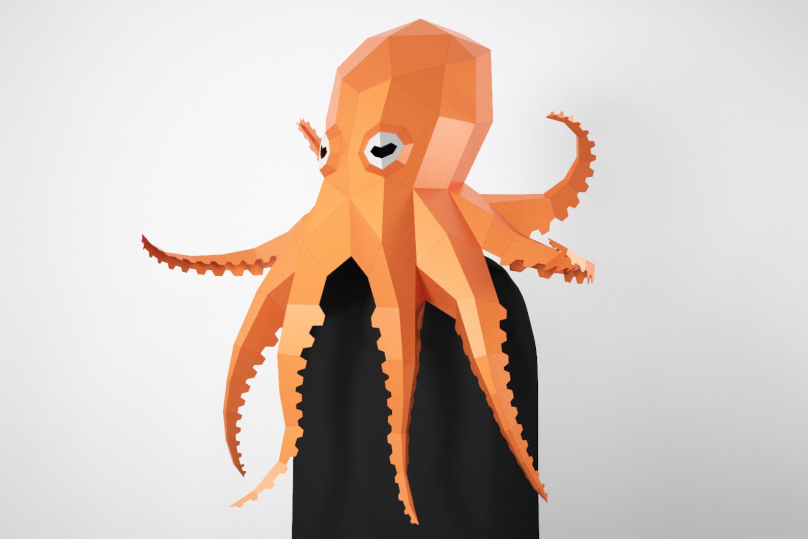 Octopus Mask DIY Low Poly Mask Devilfish Paper Craft Mask - Etsy
