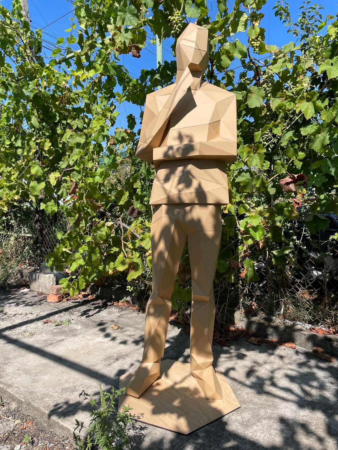 Geometric Man Sculpture Papercraft Template (PDF) - Etsy