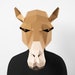 Camel Low Poly Mask, DIY Poligonal Mask Camel, PDF Template for 3D ...