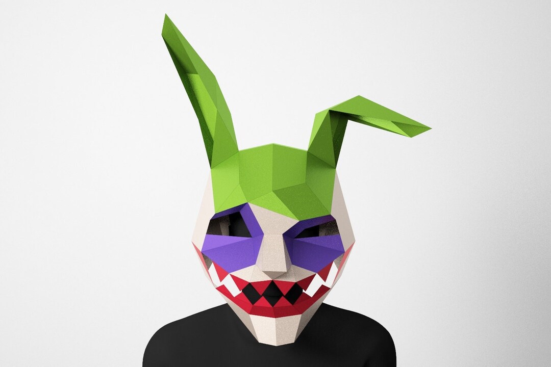 Bad Bunny, Angry Rabbit, Rabbit Joker PDF Template, Halloween Costume ...