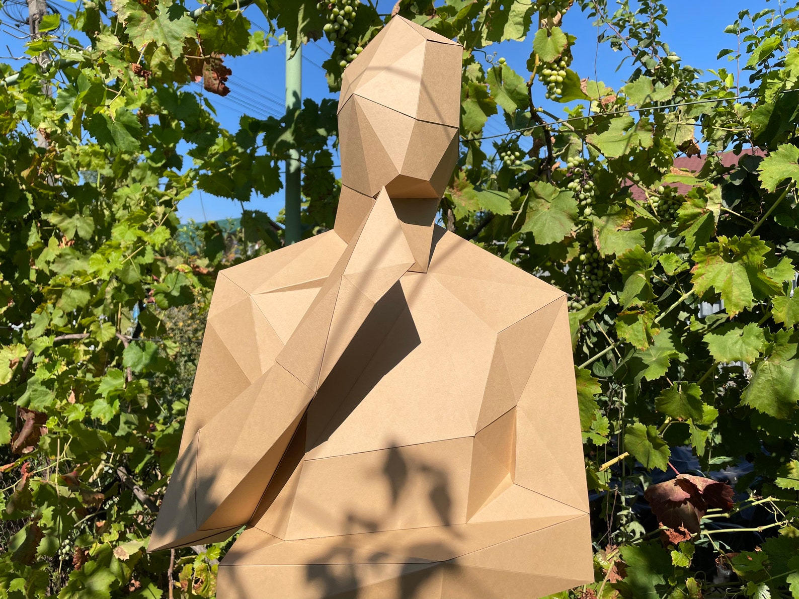Geometric Man Sculpture Papercraft Template (PDF) - Etsy