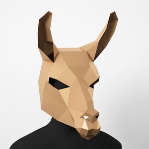 Low Poly Llama Mask: DIY Papercraft Costume (PDF Template) - Etsy