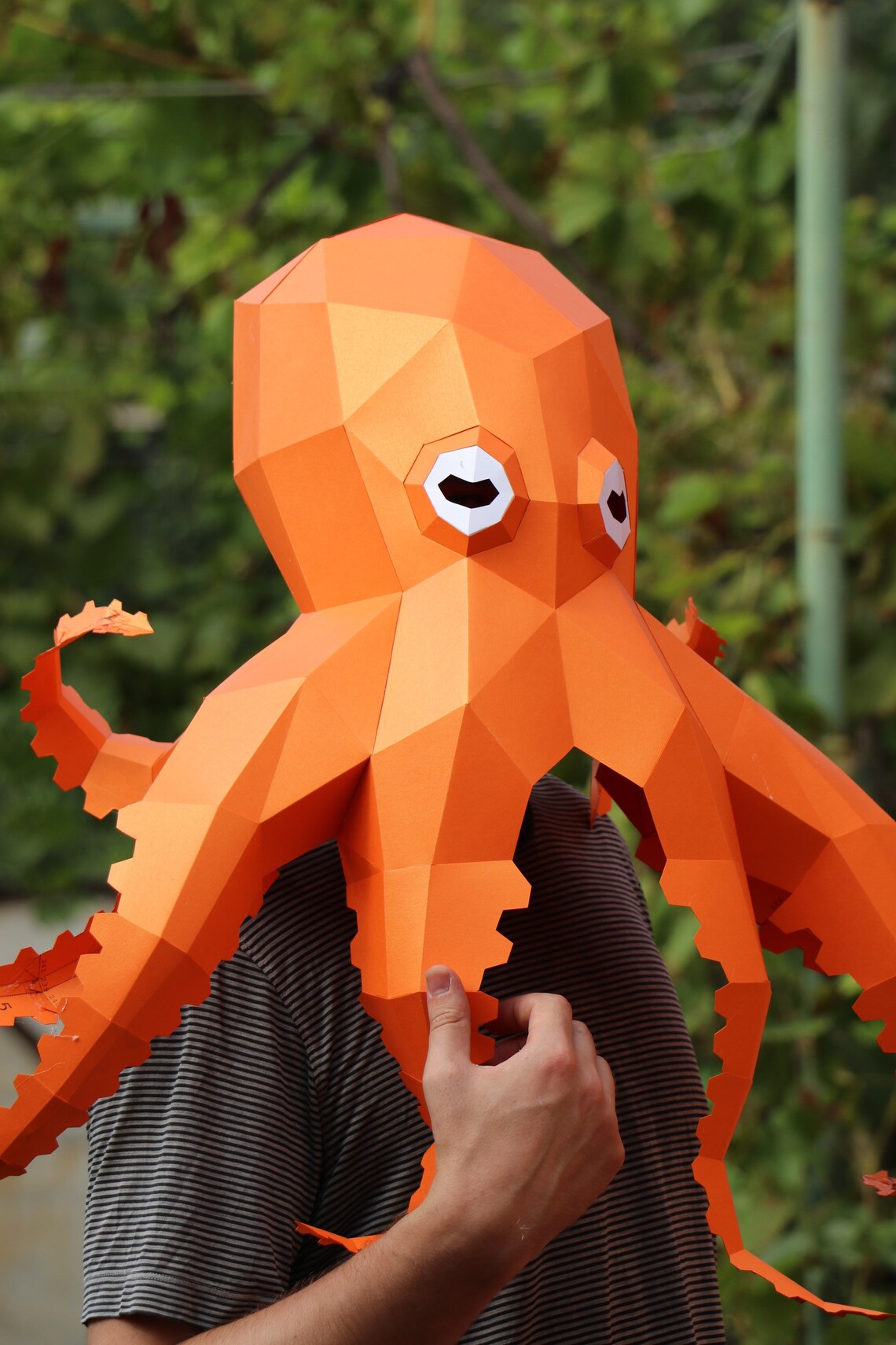 Octopus Mask DIY Low Poly Mask Devilfish Paper Craft Mask - Etsy