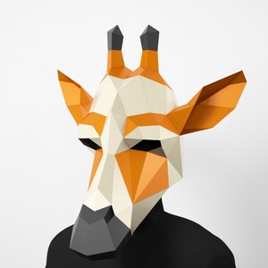DIY Giraffe Mask: Low Poly Papercraft Costume (PDF Template) - Etsy