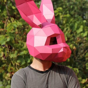 DIY Hare Mask: Low Poly Rabbit Costume, Papercraft PDF Template - Etsy