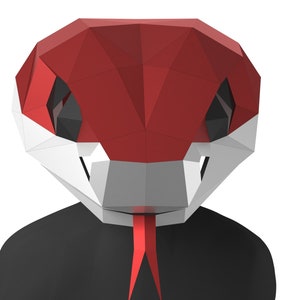 Forest Snake Mask, Template Diy, Kids Mask, PDF Template Low Poly ...