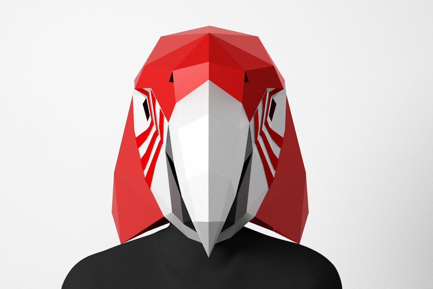 Parrot Mask Bird Mask Paper Art Polygonal Paper Craft Pdf - Etsy