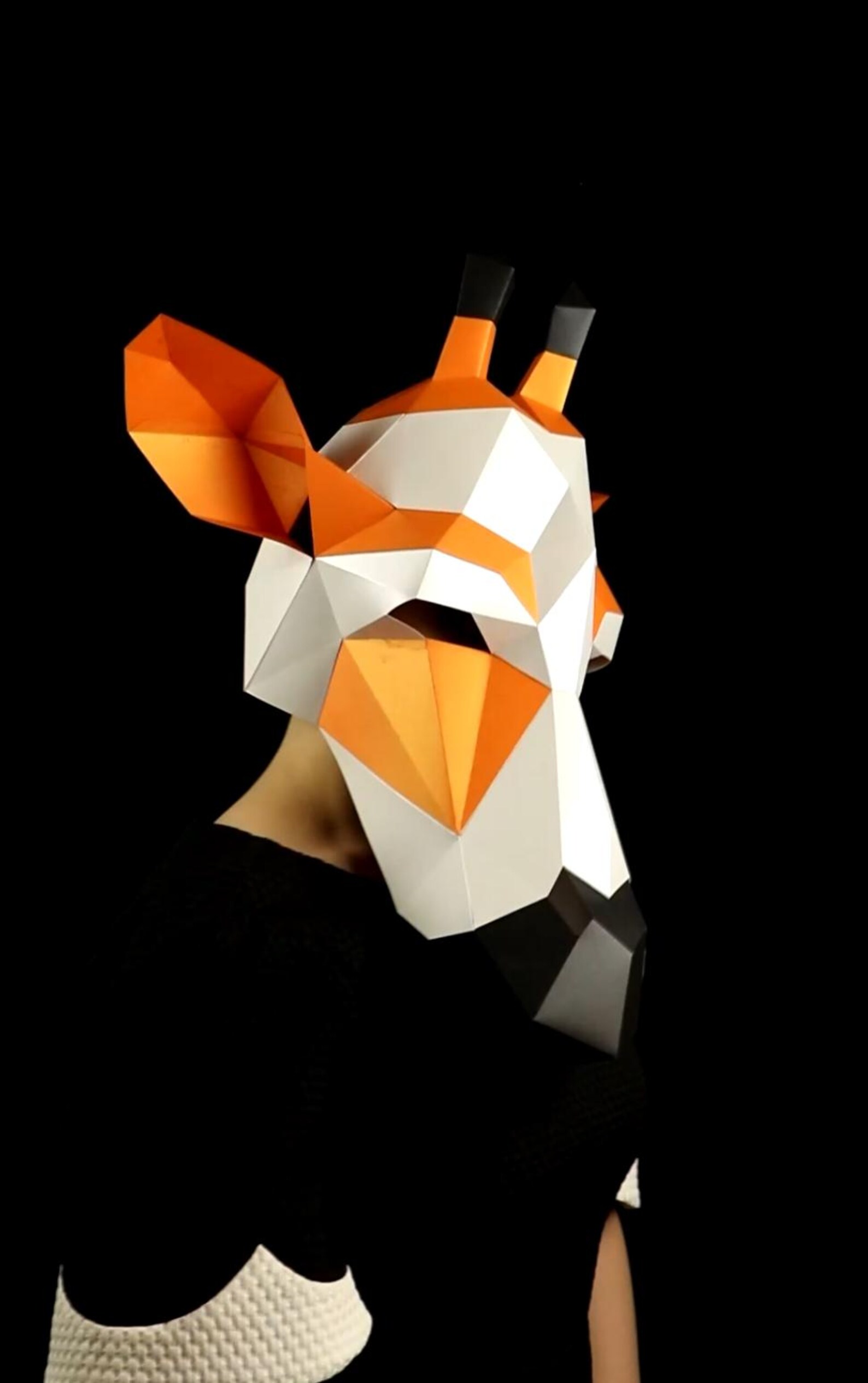 DIY Giraffe Mask: Low Poly Papercraft Costume (PDF Template) - Etsy