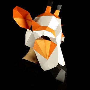 DIY Giraffe Mask: Low Poly Papercraft Costume (PDF Template) - Etsy