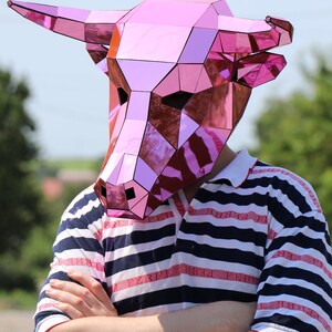 Bull Low Poly Mask, DIY Paper Craft Mask, PDF Template for 3D Masks ...