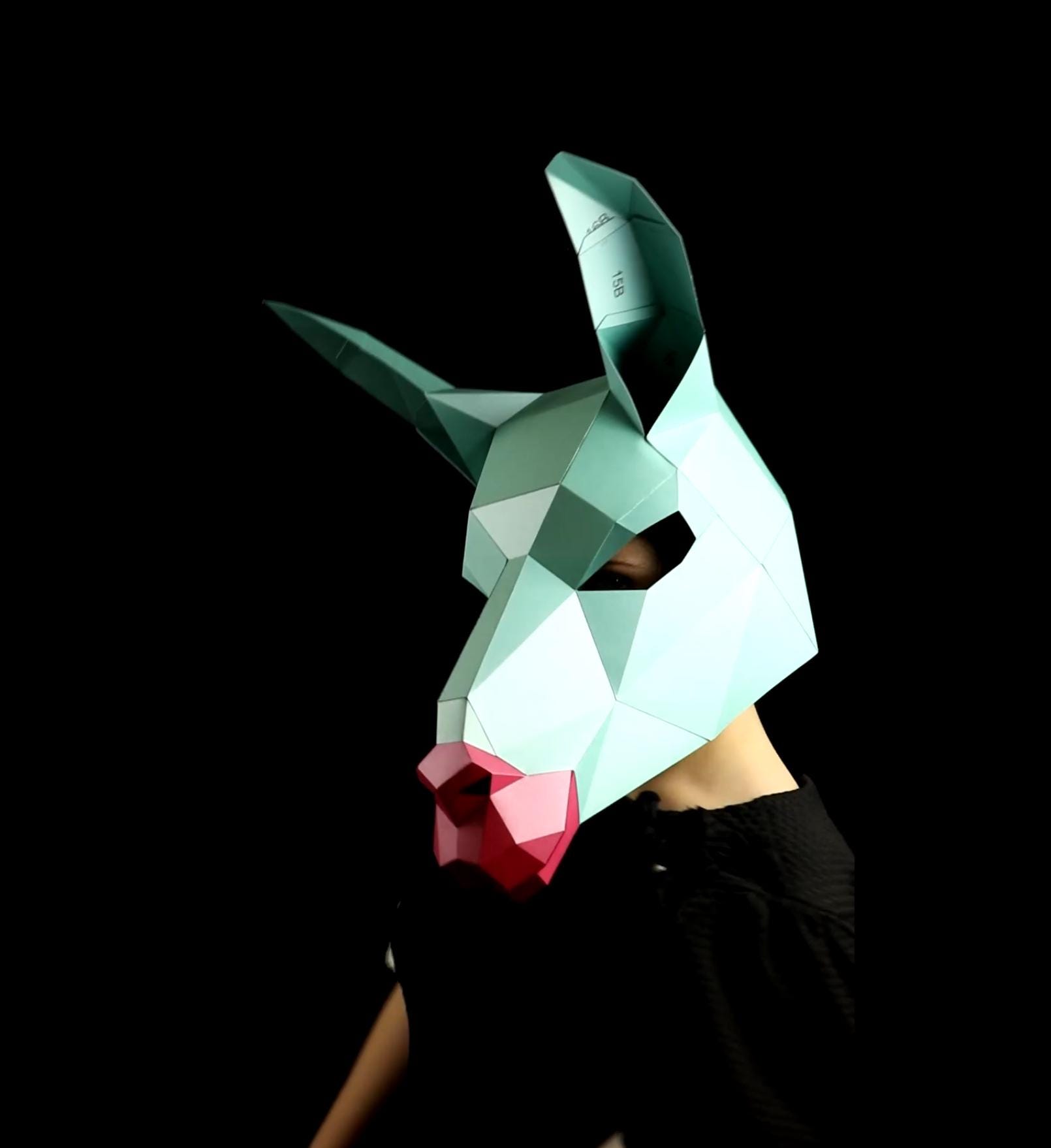 Low Poly Llama Mask: DIY Papercraft Costume (PDF Template) - Etsy