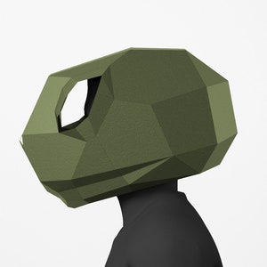 Turtle Mask PDF, Template DIY, Papercraft Mask, Animal Mask, Papermask ...