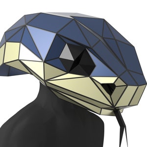 Forest Snake Mask, Template Diy, Kids Mask, PDF Template Low Poly ...