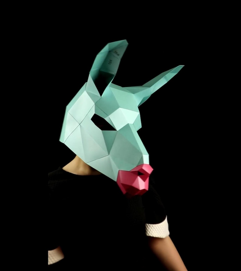 Low Poly Llama Mask: DIY Papercraft Costume (PDF Template) - Etsy