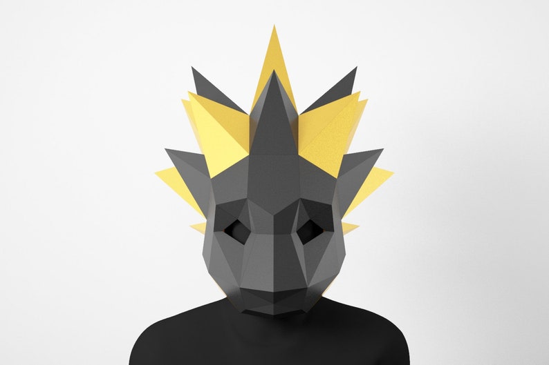 DIY Porcupine Mask: Low Poly Papercraft Halloween Costume (PDF Pattern ...
