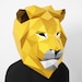 Lion Mask Papercraft PDF Template, DIY Low Poly Mask, Lion King, Lion ...
