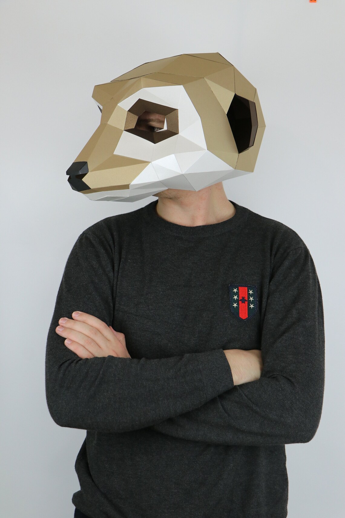 Meerkat Mask: Polygonal Papercraft 3D Mask Template (PDF) - Etsy