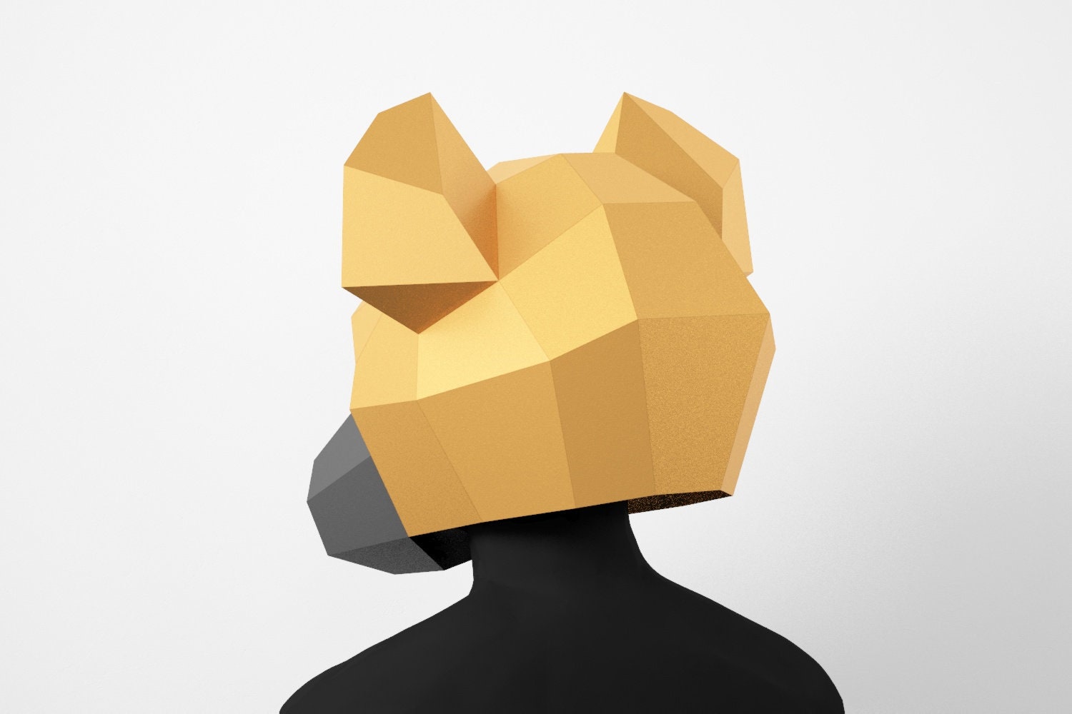 Hyena Low Poly Mask DIY Paper Craft Mask Hyena PDF Template - Etsy UK