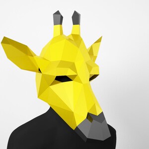 DIY Giraffe Mask: Low Poly Papercraft Costume (PDF Template) - Etsy