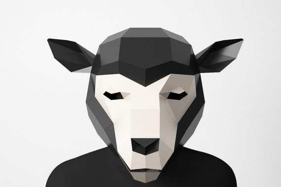 Sheep Mask DIY Low Poly Mask Paper Craft Mask Pdf Template - Etsy