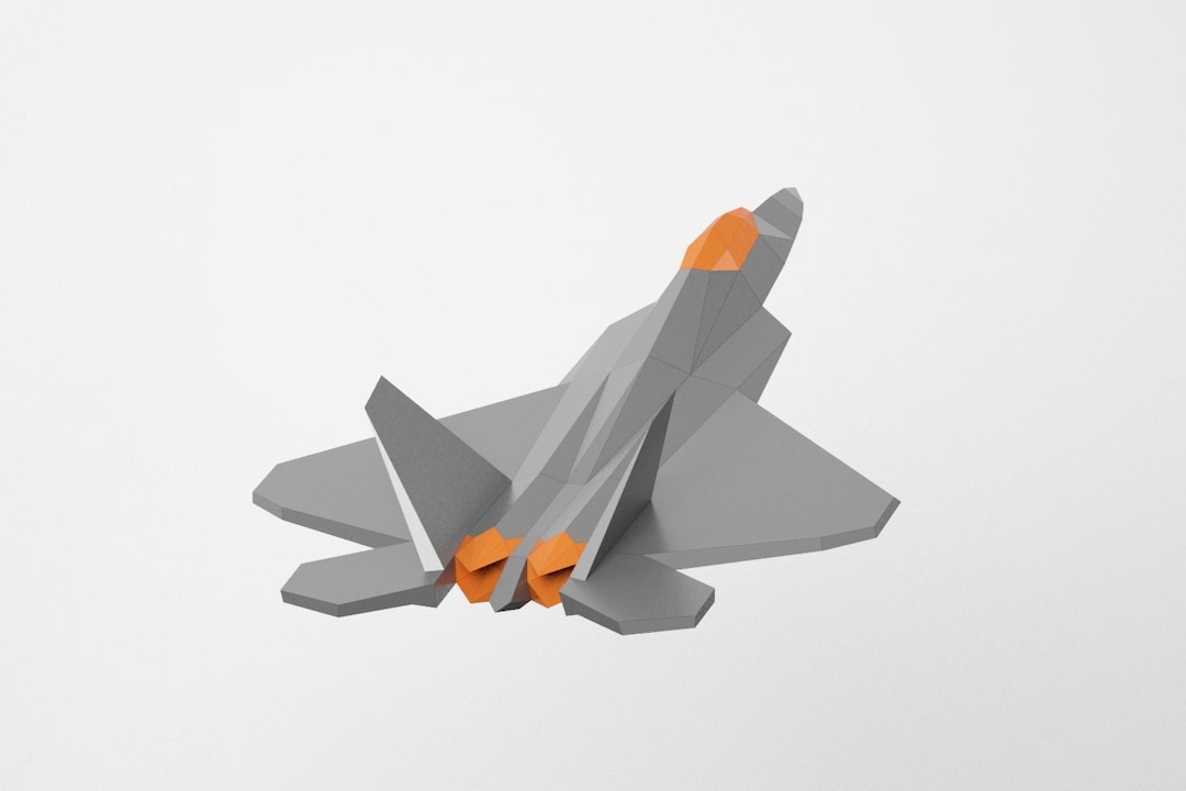 Fighter Model, DIY Decor, Airplane 3D, Fighter Aircraft Low Poly PDF ...