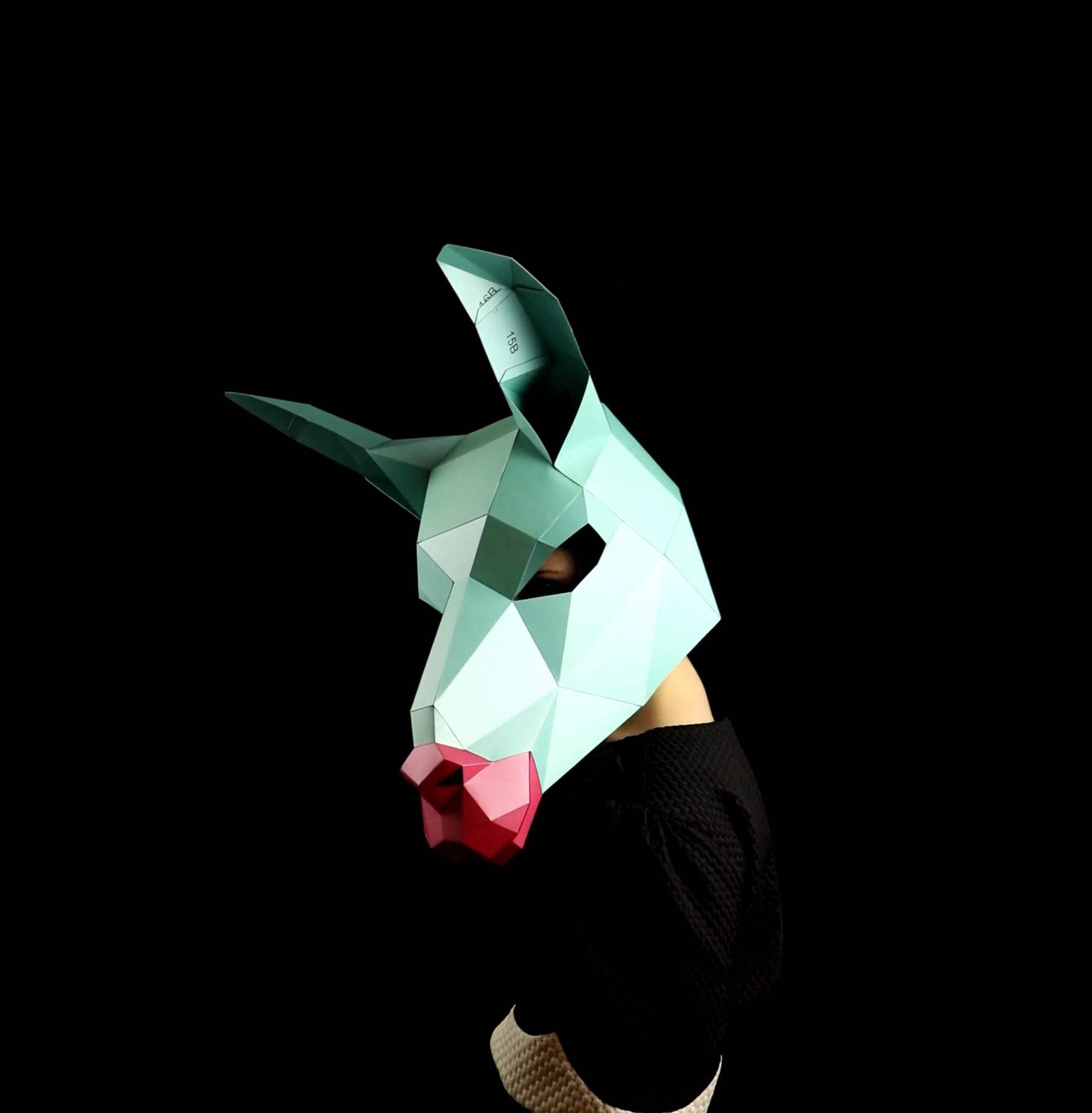 Low Poly Llama Mask: DIY Papercraft Costume (PDF Template) - Etsy