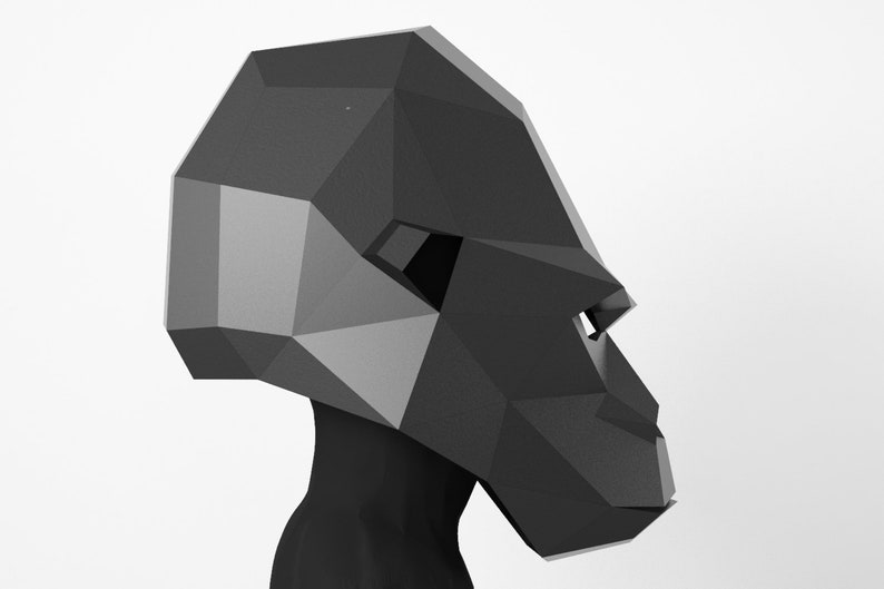 Gorilla Low Poly Mask DIY Paper Craft Mask Gorilla PDF - Etsy