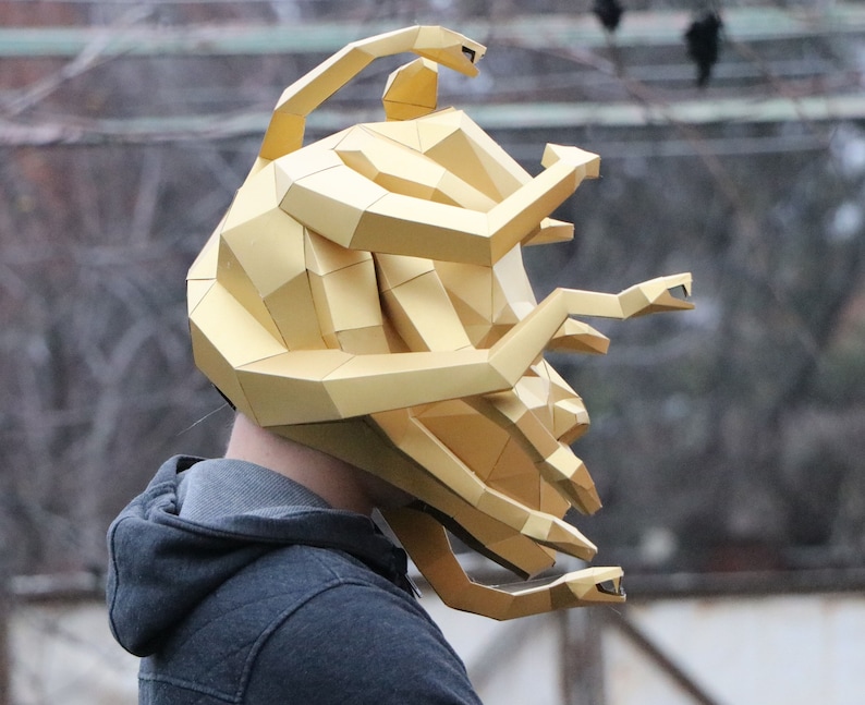 Medusa Gorgon Mask PDF Template Medusa Gorgon Costume - Etsy